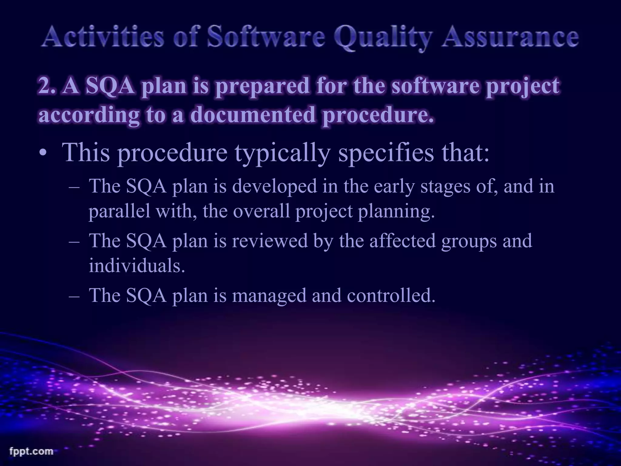 Software Quality Assurance(SQA) | PPTX