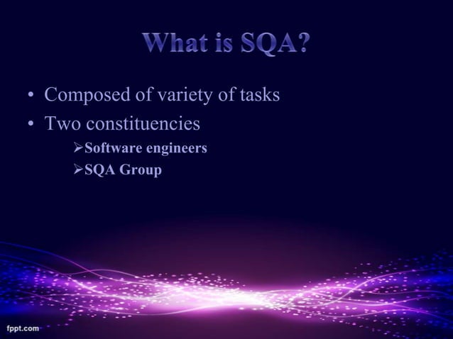 Software Quality Assurance(SQA) | PPTX