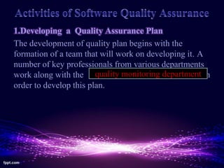 Software Quality Assurance(SQA) | PPTX