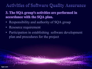 Software Quality Assurance(SQA) | PPTX