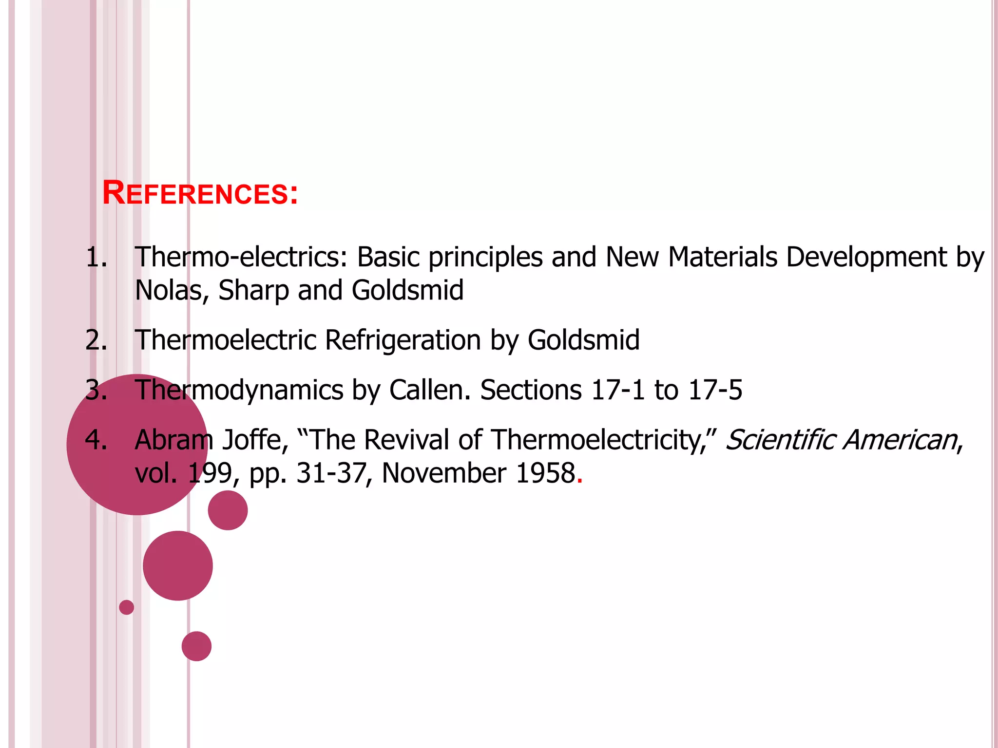 Thermoelectricity | PPTX