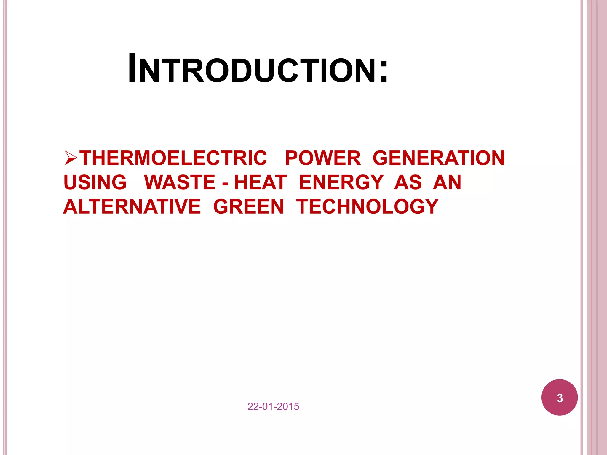 Thermoelectricity | PPTX