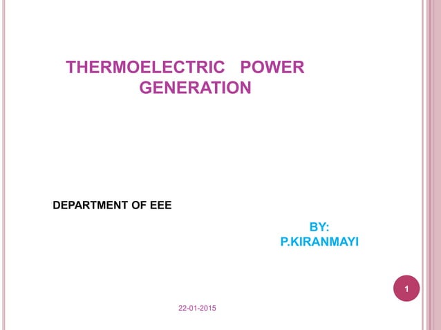 Thermoelectricity | PPTX | Physics | Science