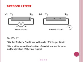 Thermoelectricity | PPTX