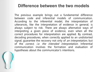 the relevance theory- pragmatics | PPTX