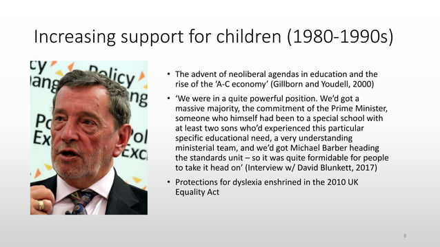 The Word Blind Centre and the campaign for recognition of dyslexia | PPT