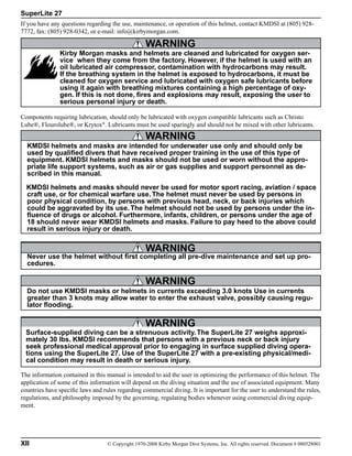 Kirby morgan superlite_27_dive_helmet_manual | PDF