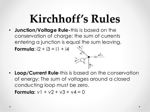 Kirchhoff’s rules