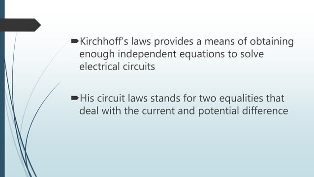 Kirchoff's law | PPT