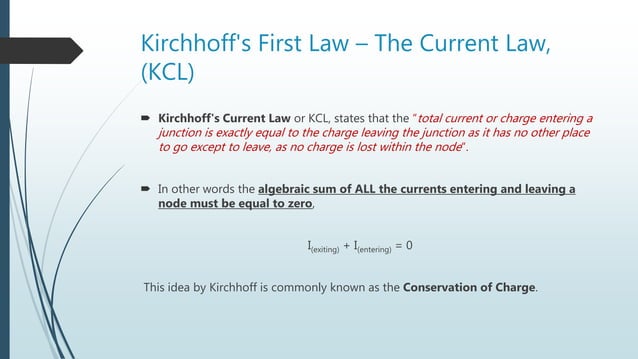 Kirchoff's law | PPT