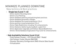 Reduce planned database down time with Oracle technology | PDF