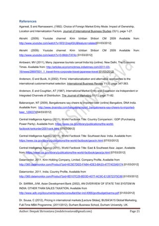 Kirin breweries india entry strategy | PDF