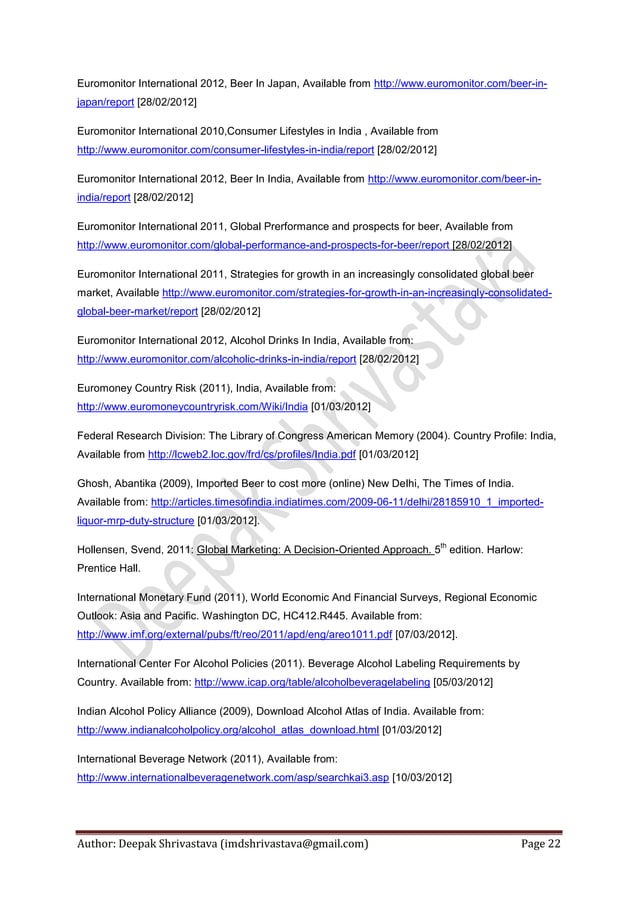 Kirin breweries india entry strategy | PDF