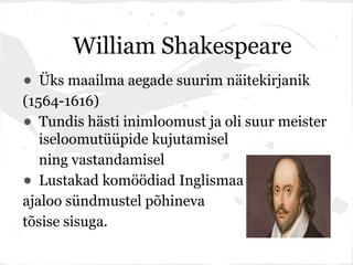 Kirjandus ja teadus | PPT