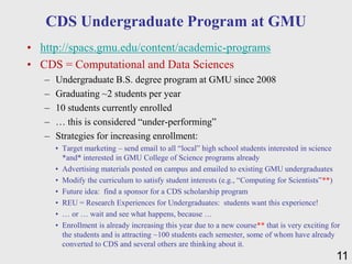 Data Science (Informatics) Programs at GMU - Kirk Borne - RDAP12 | PPT