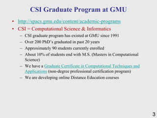 Data Science (Informatics) Programs at GMU - Kirk Borne - RDAP12 | PPT