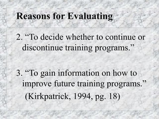 Kirkpatrick Evaluation Model.ppt