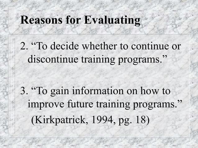 Kirkpatrick Evaluation Model.ppt