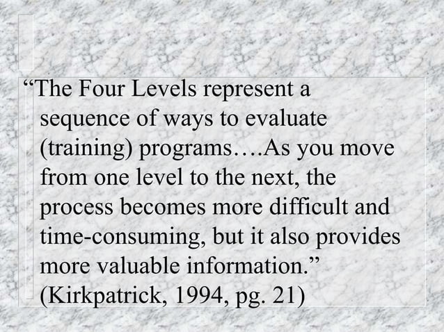 Kirkpatrick Evaluation Model.ppt