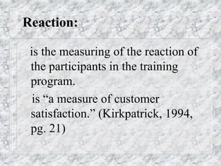 Kirkpatrick Evaluation Model.ppt