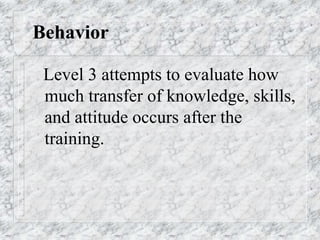 Kirkpatrick Evaluation Model.ppt