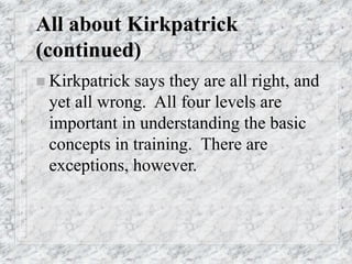 Kirkpatrick Evaluation Model.ppt