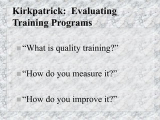 Kirkpatrick Evaluation Model.ppt