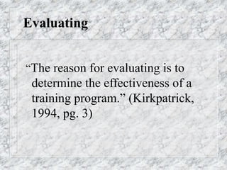 Kirkpatrick Evaluation Model.ppt