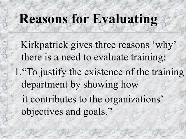 Kirkpatrick Evaluation Model.ppt