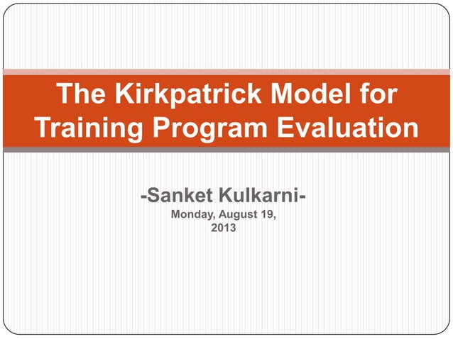 Kirkpatrick model | PPTX