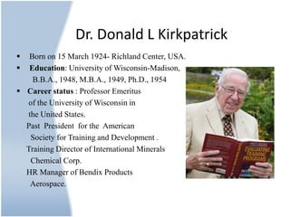 Kirk patrick's simplistic approach | PPTX