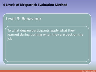 Kirkpatrick Training Evaluation Method | PPTX | Resume Writing and ...