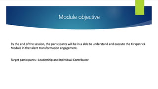 Kirkpatrick training module_2016 | PPTX