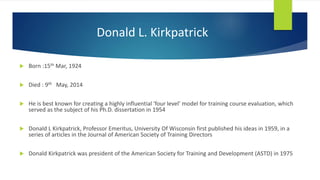 Kirkpatrick training module_2016 | PPT
