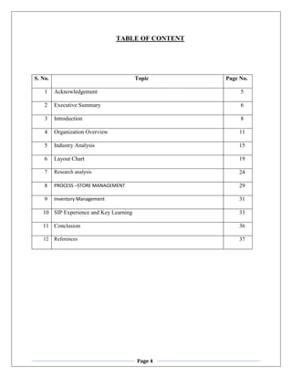 Summer Internship Project Report on “MATERIAL STORAGE LAYOUT AND ...
