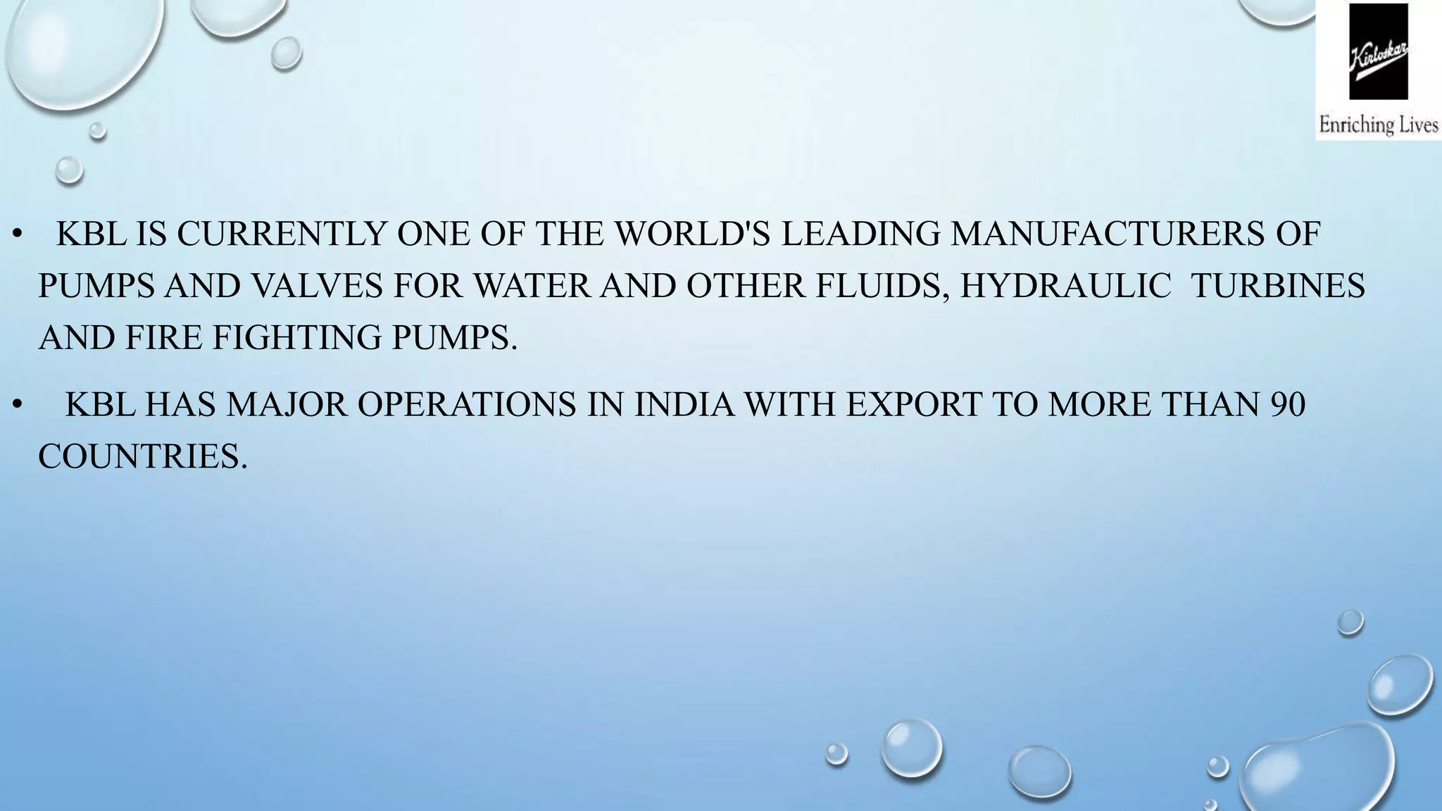 Kirloskar brother ltd. Kirloskarvadi | PPTX