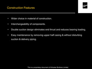 Kirloskar split case pumps | PDF