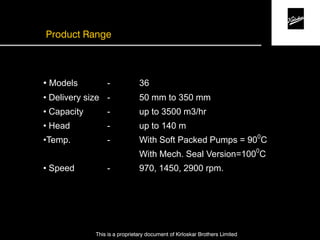 Kirloskar split case pumps | PDF