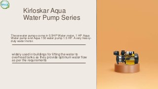 Kirloskar Water Pump Pearl Water Technologies.pptx