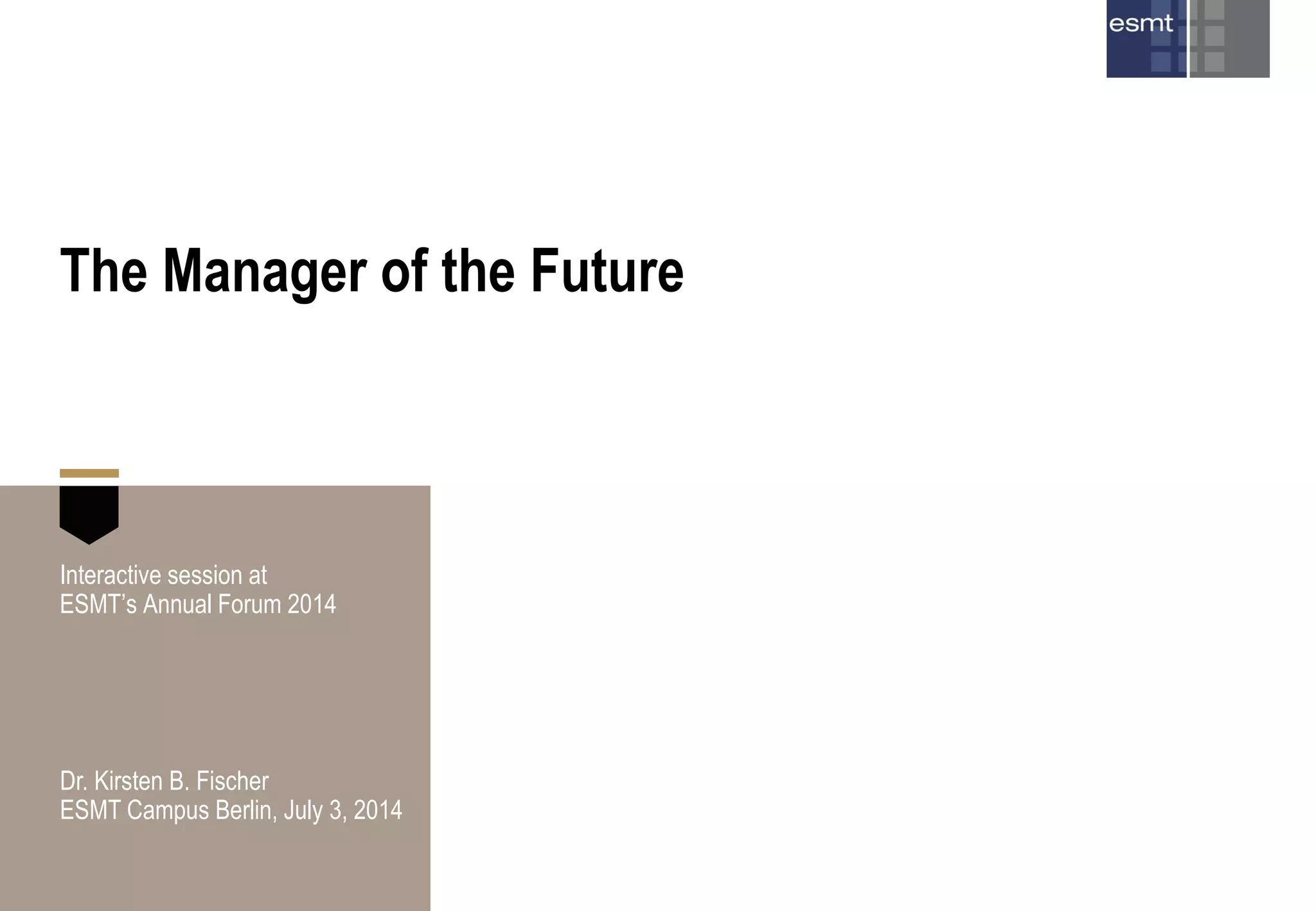 The manager of the future | PDF