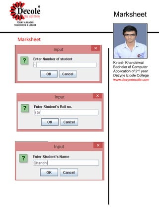 Kirtesh Khandelwal Java Different Calculators | PDF