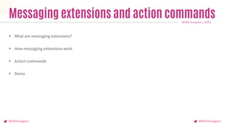 Task-oriented interactions in Microsoft Teams with messaging extensions | PPT