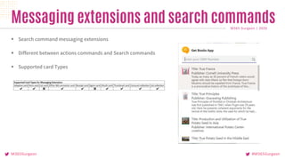 Task-oriented interactions in Microsoft Teams with messaging extensions | PPT