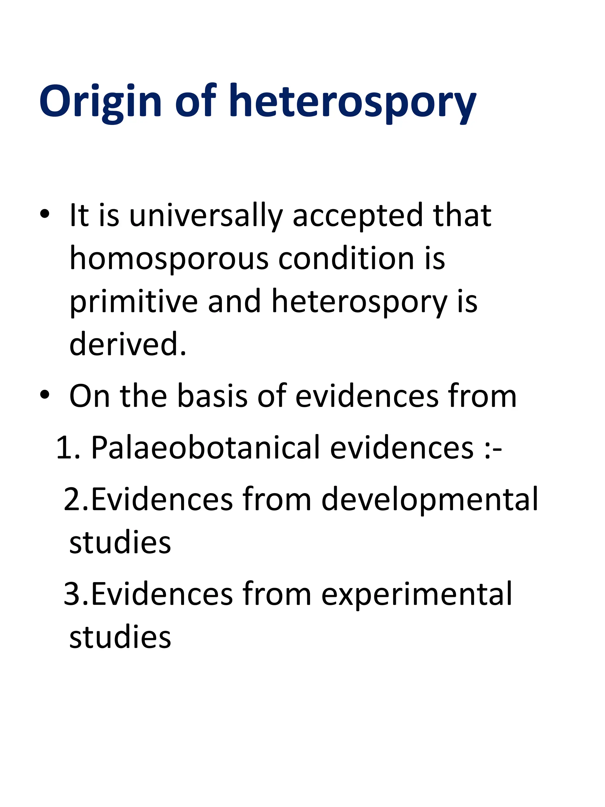 Heterospory and seed habit | PPTX