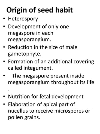 Heterospory and seed habit | PPTX