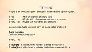 PRESENTATION ON STRING, LISTS AND TUPLES IN PYTHON.pptx