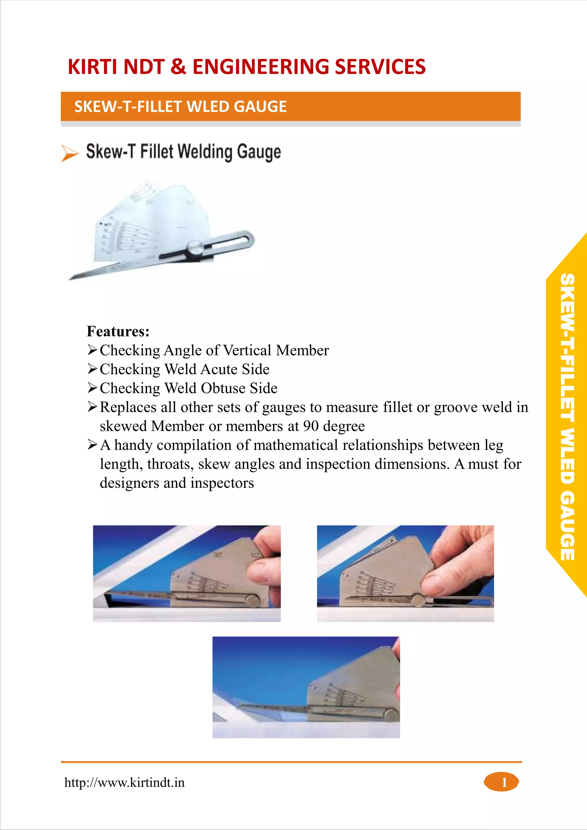 Skew T-fillet weld gauge | PDF