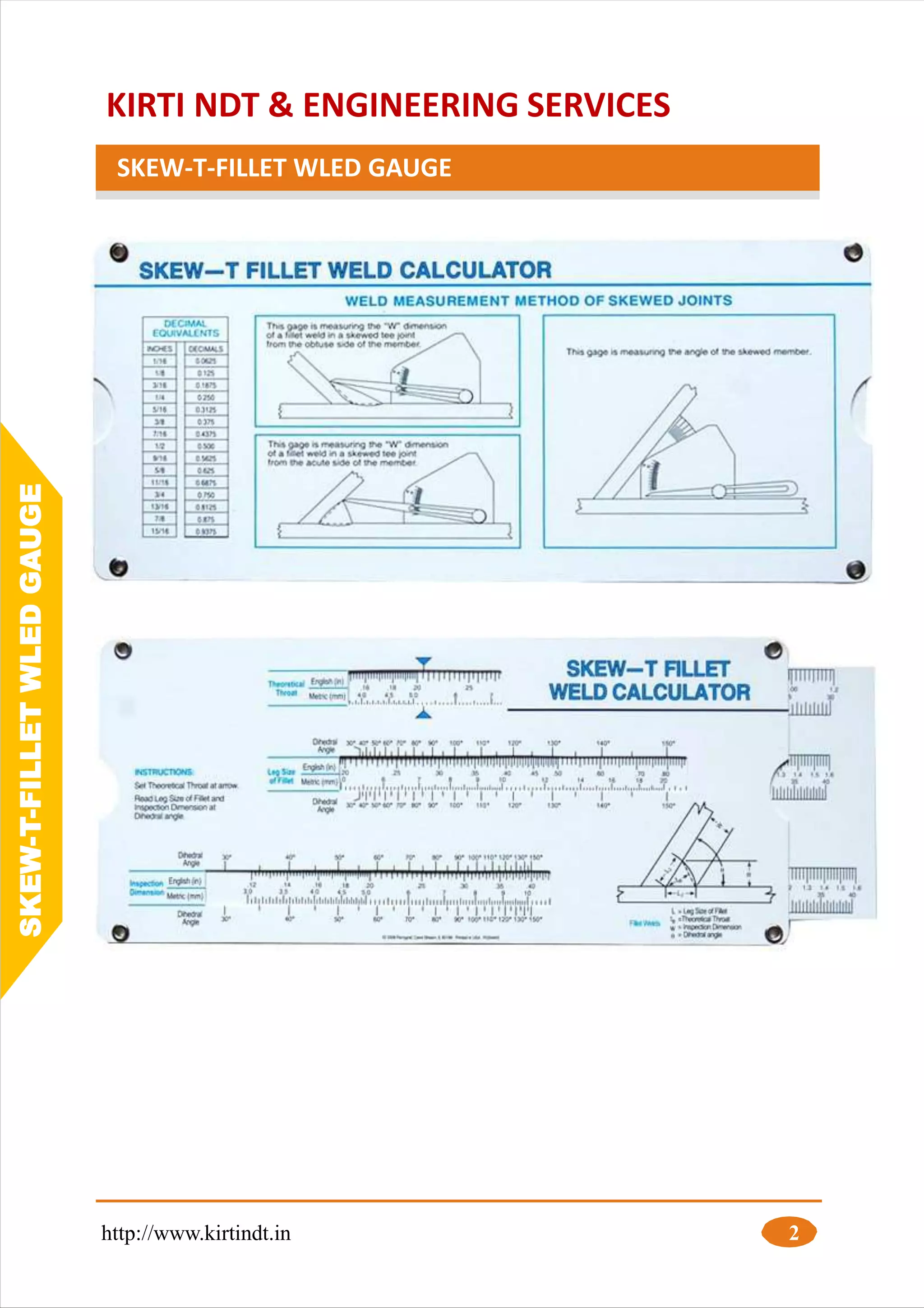 Skew T-fillet weld gauge | PDF