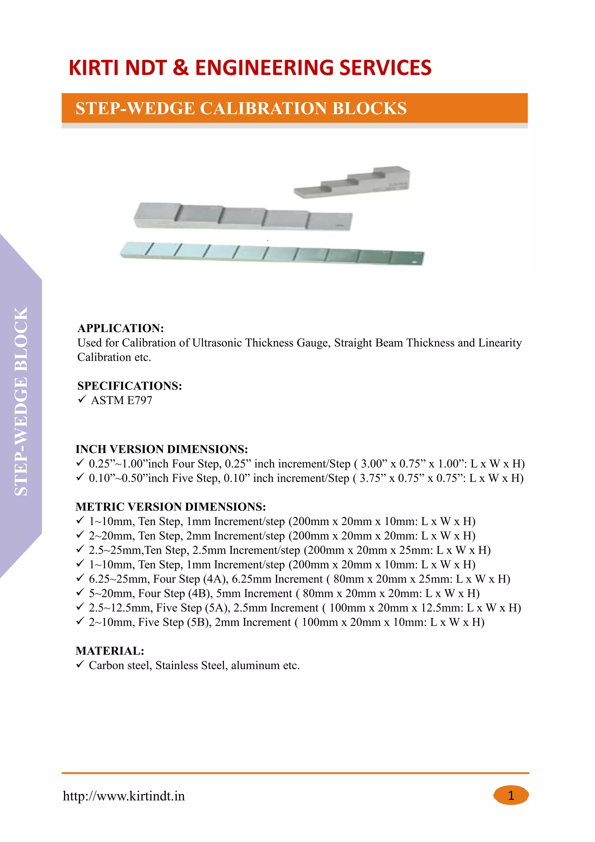 Step wedge calibration block | PDF