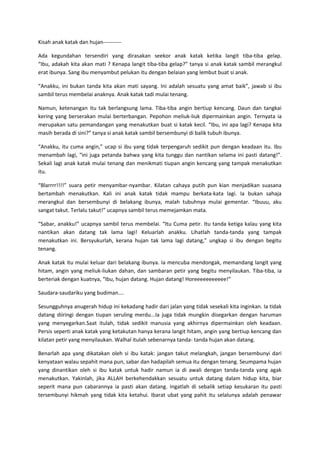 Kisah anak katak dan hujan | PDF